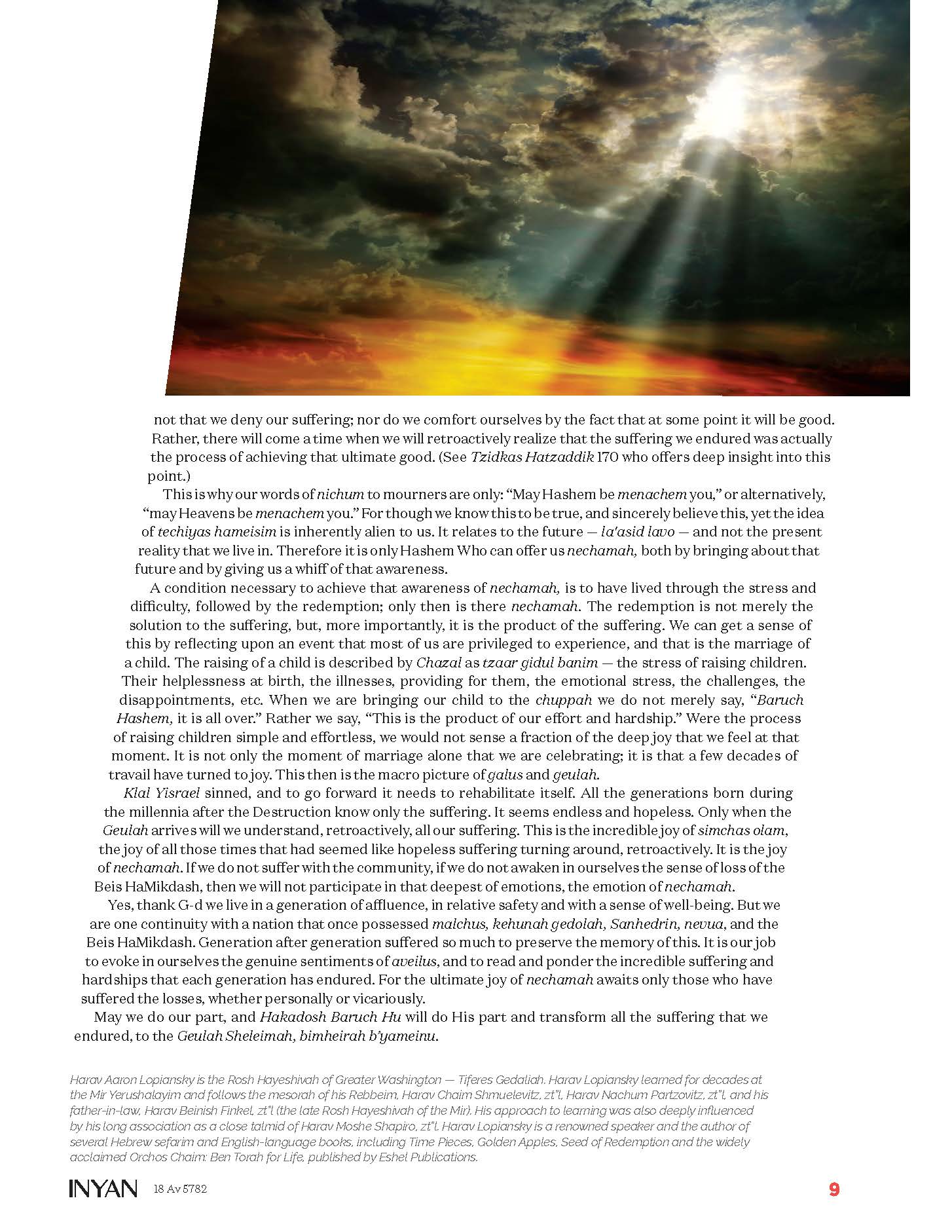 📄Nechamah or Simchah, What’s the Celebration – Hamodia – Shiurim of Rav ...